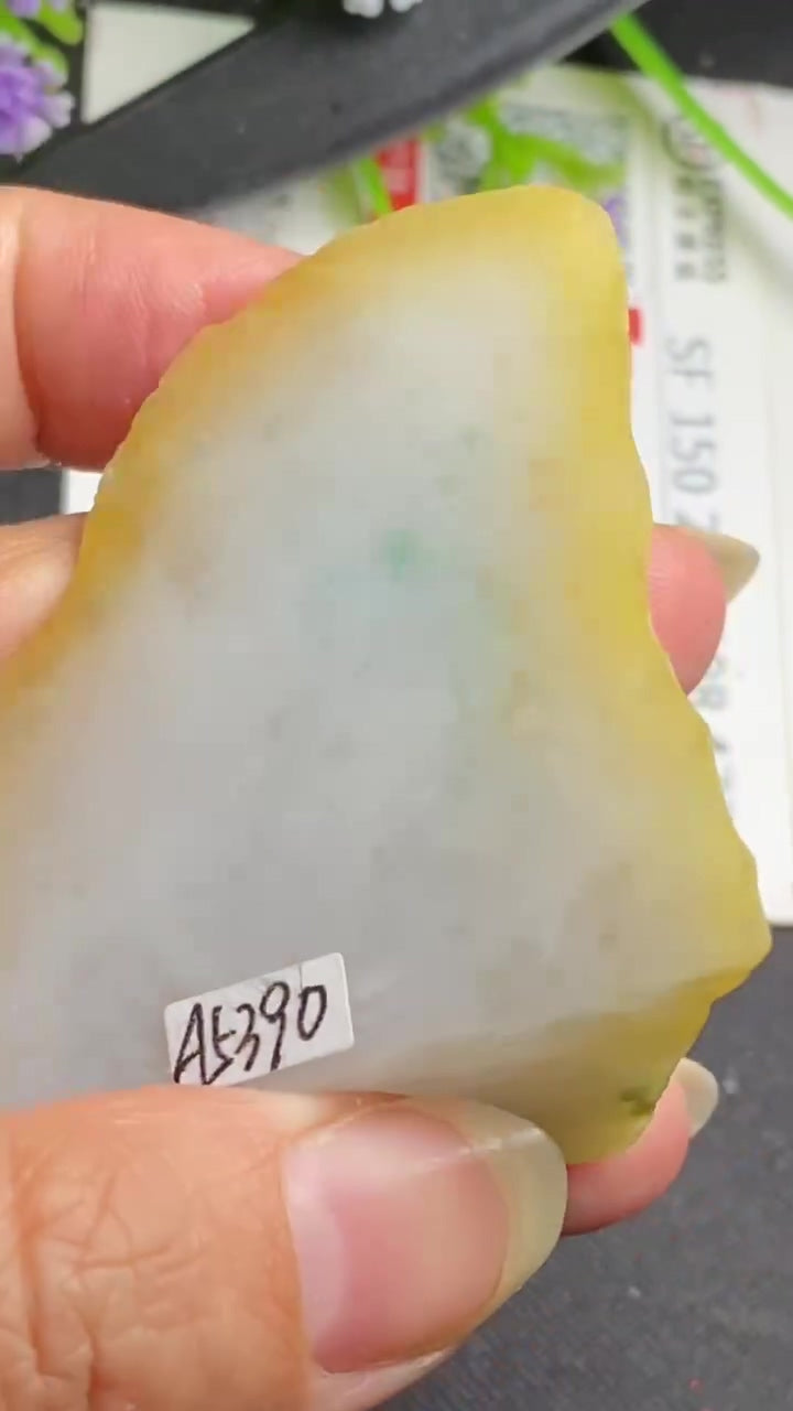 Natural Jade Rough Jadeite Raw (76g,57X48X30mm)-A5390 – Jade Nature