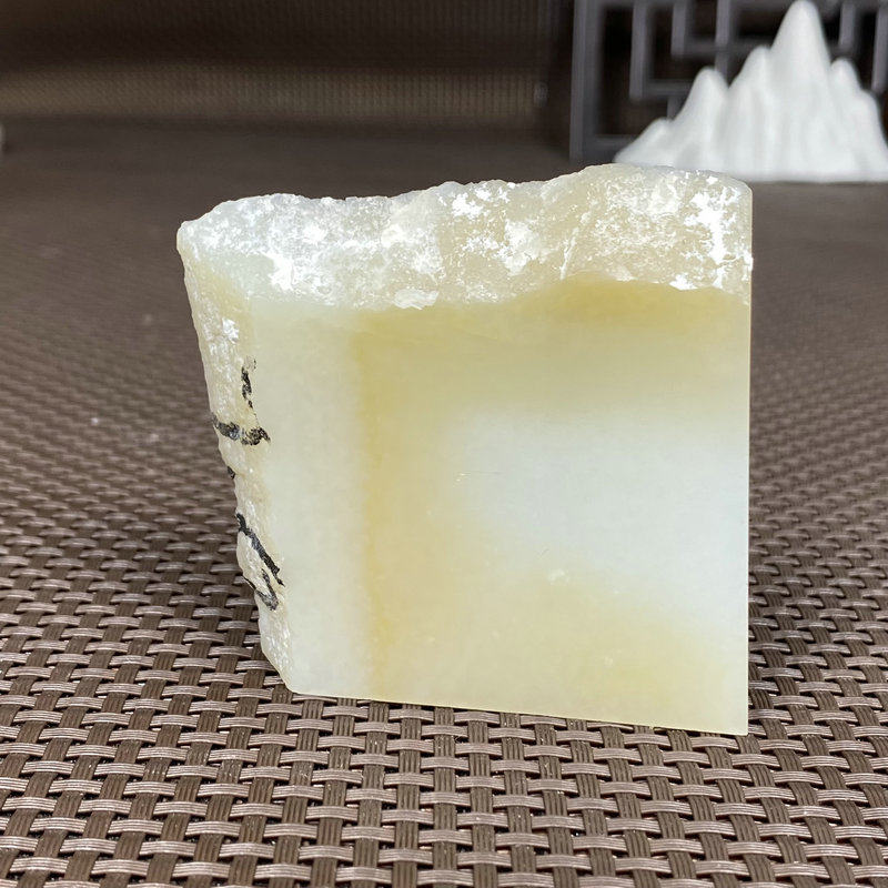 Natural Hetian Jade Rough Nephrite Raw (130g,6.3X5.8X1.2cm)-TUNR555 ...