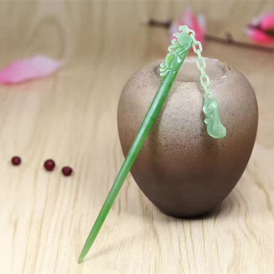 Phoenix Hairpin – Jade Nature