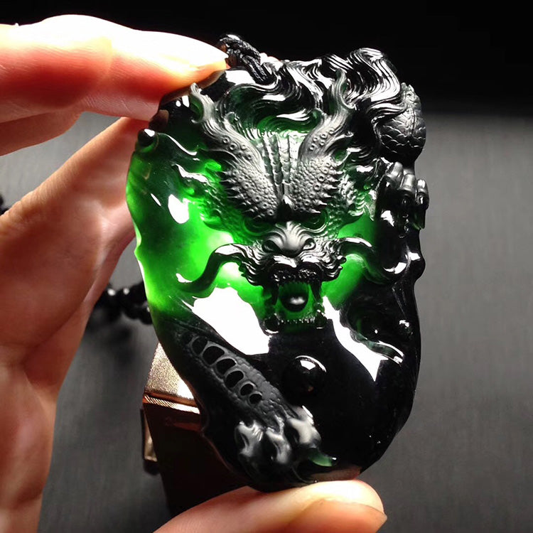 Natural Jade Pendant Jadeite Dragon Pendant PT239 – Jade Nature